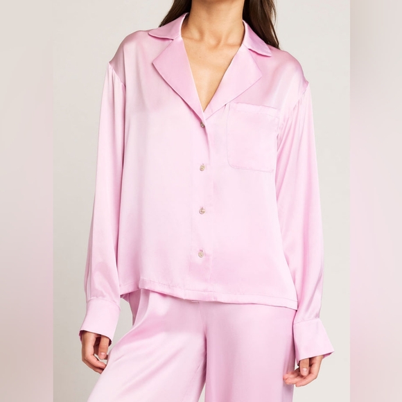 Negative Underwear | Tops | Negative Underwear Eclipse Silk Shirt In Babe | Poshmark